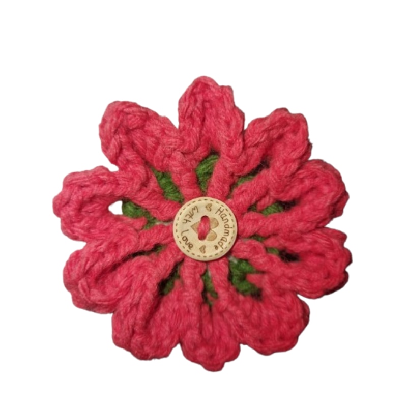 Set 5 Martisoare Handmade, Model Floare 3D, Crosetat manual, Multicolor ...