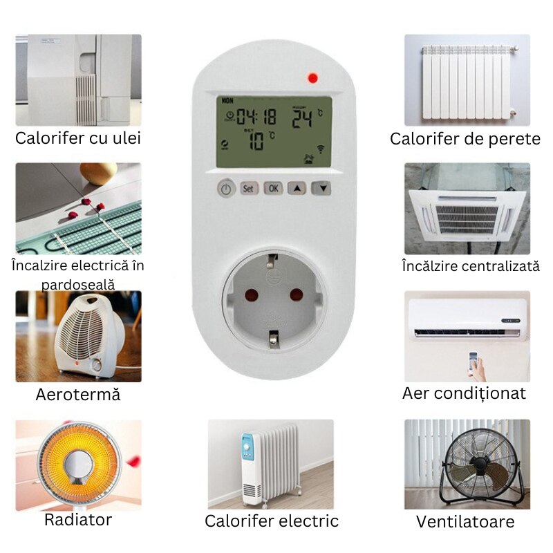 Priza wireless, Controler de temperatura cu termostat digital de ...