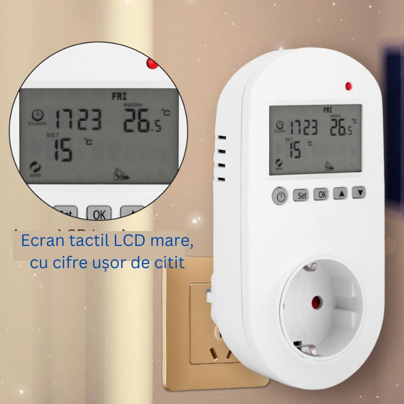 Priza wireless, Controler de temperatura cu termostat digital de ...