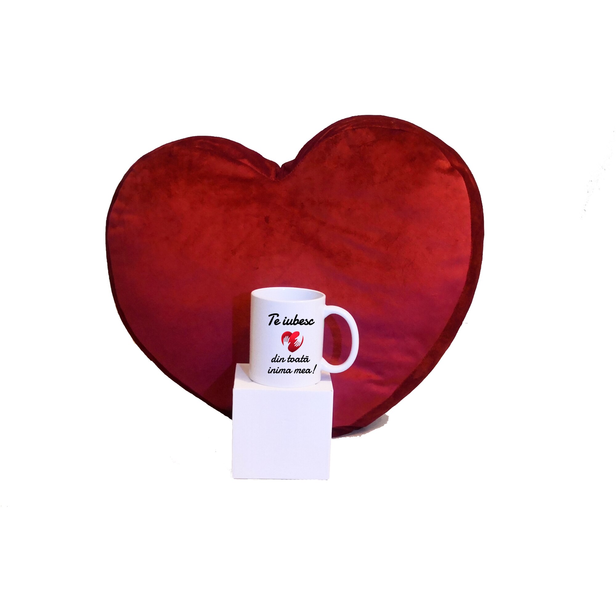 Set Cadou Valentine's Day - Cana cu mesajul "Te iubesc din toata inima ...