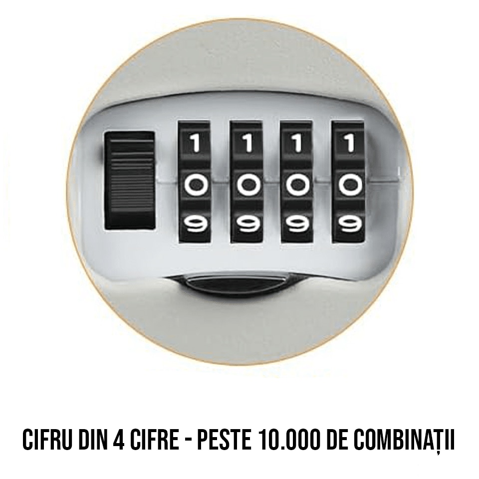 Set 2 x Mini seif cu cifru pentru depozitarea cheilor, din otel - eMAG.ro