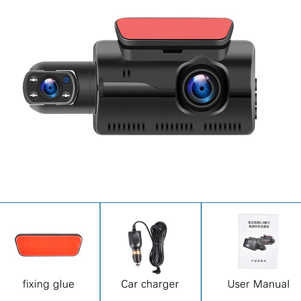 Camera Auto DVR Dual Lens cu ecran de 3 inch reglabil 150 Grade Parking ...