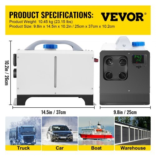 Incalzitor de aer diesel 5KW, 12V, cu telecomanda si afisaj LCD, pentru ...