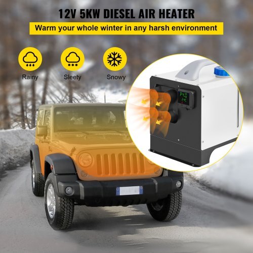 Incalzitor de aer diesel 5KW, 12V, cu telecomanda si afisaj LCD, pentru ...