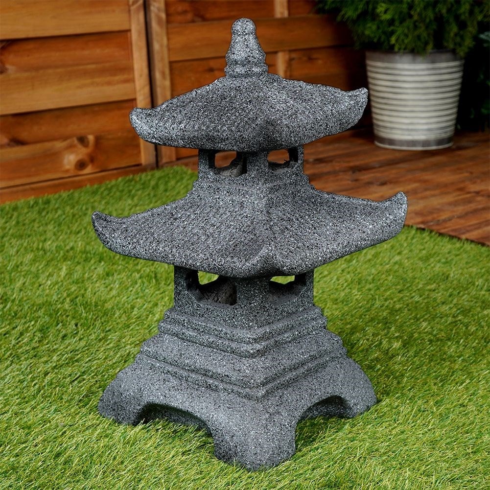 Figurina de gradina, Ambiance, Pagoda japoneza de gradina 50 cm - eMAG.ro