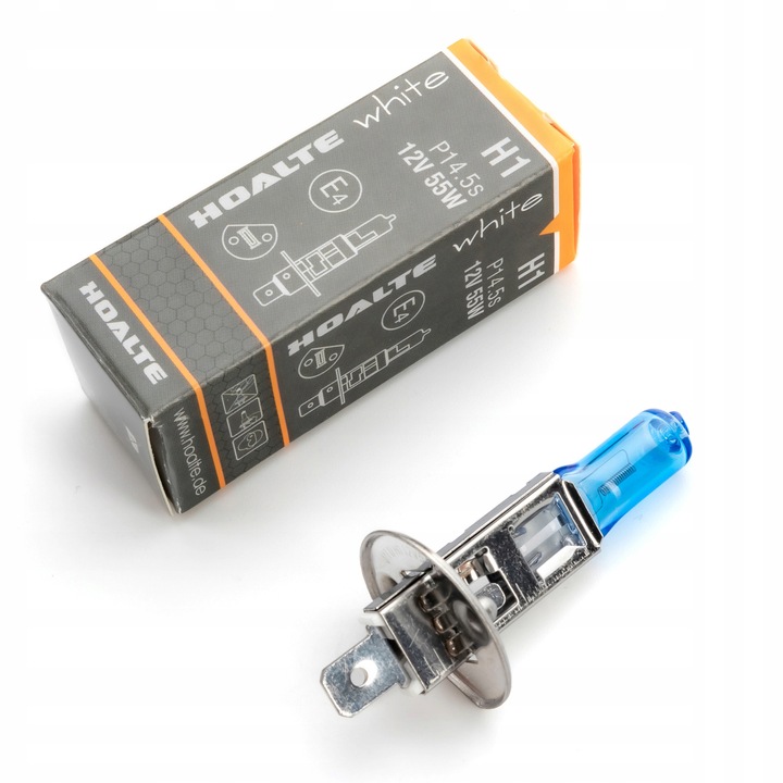 Set 4 Becuri Auto, 2x H1 2x W5W, 12V, 55W, E4, Lumina Alba, Albastru ...