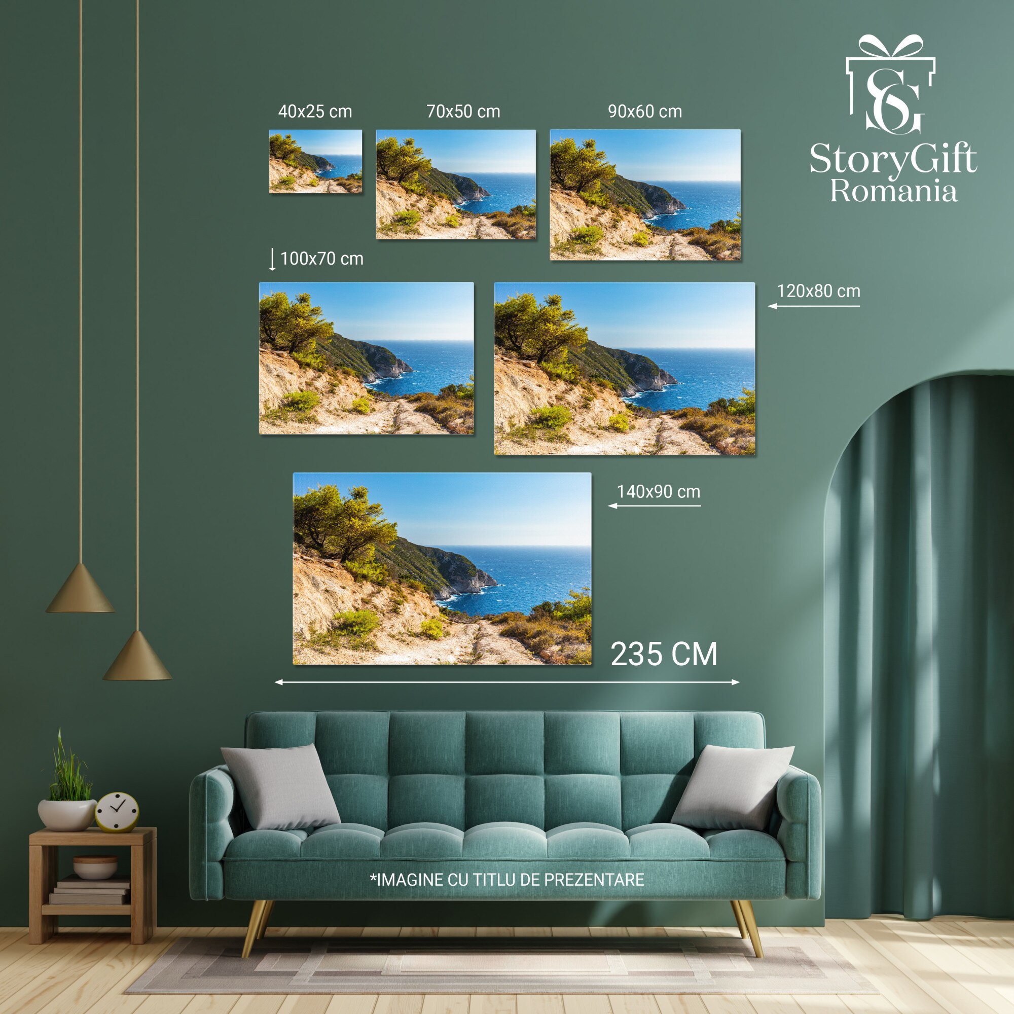 Tablou Canvas Peisaj Zakynthos, Grecia, insula, coasta, plaja, turcoaz ...
