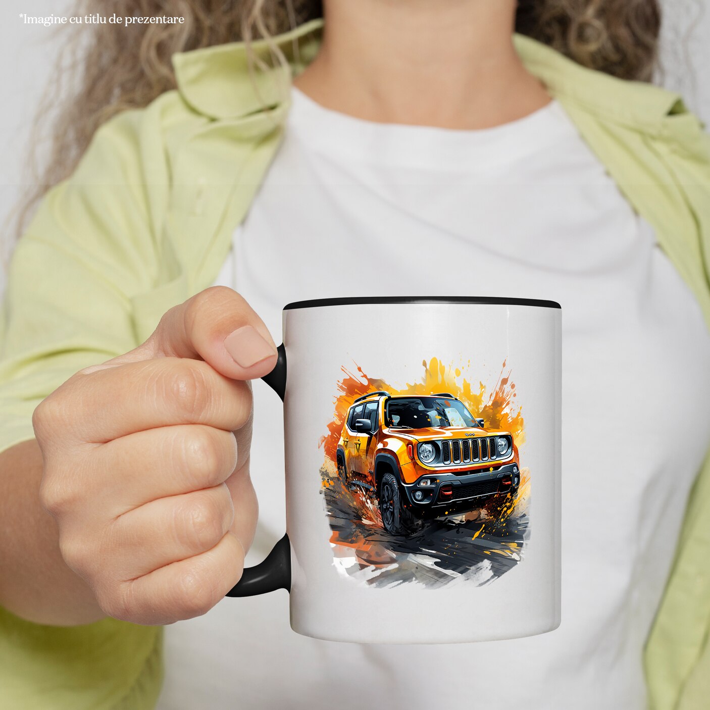 Cana Cu Masina, Jeep Renegade, Roti, Vopsea, Apa, Faruri, Multicolor ...