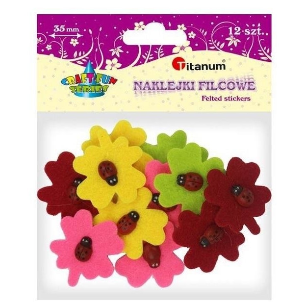 Autocolante 3D, Titanum, Fetru, Model trifoi, 12 buc - eMAG.ro