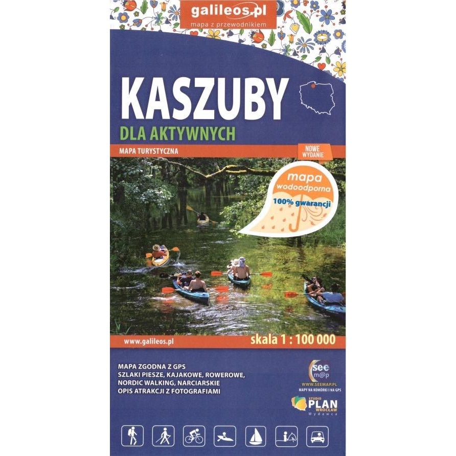 Mapa dla aktywnych - Kaszuby 1:100 000 wodoodp., Plan, 2020, Limba poloneza - eMAG.ro
