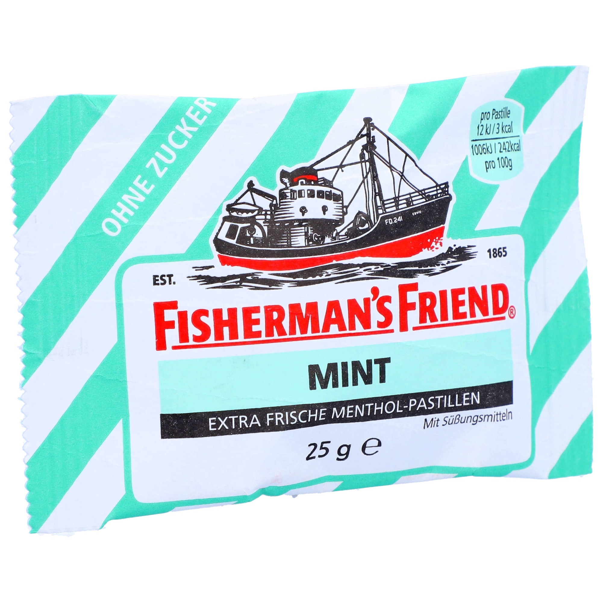Bomboane Fisherman's Friend, menta, fara zahar, 25g - eMAG.ro