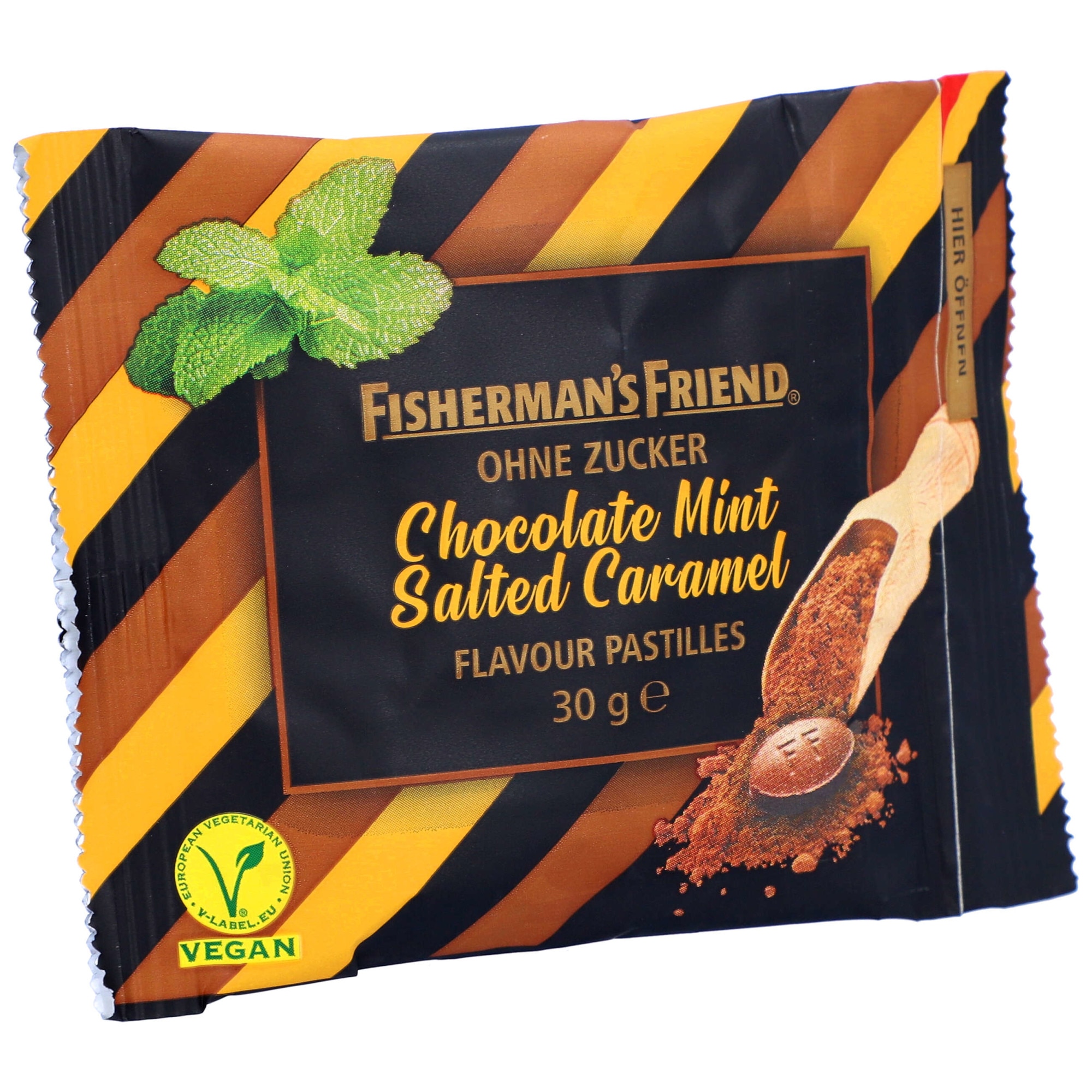 Bomboane Fisherman's Friend, menta si caramel sarat, fara zahar, 30g ...