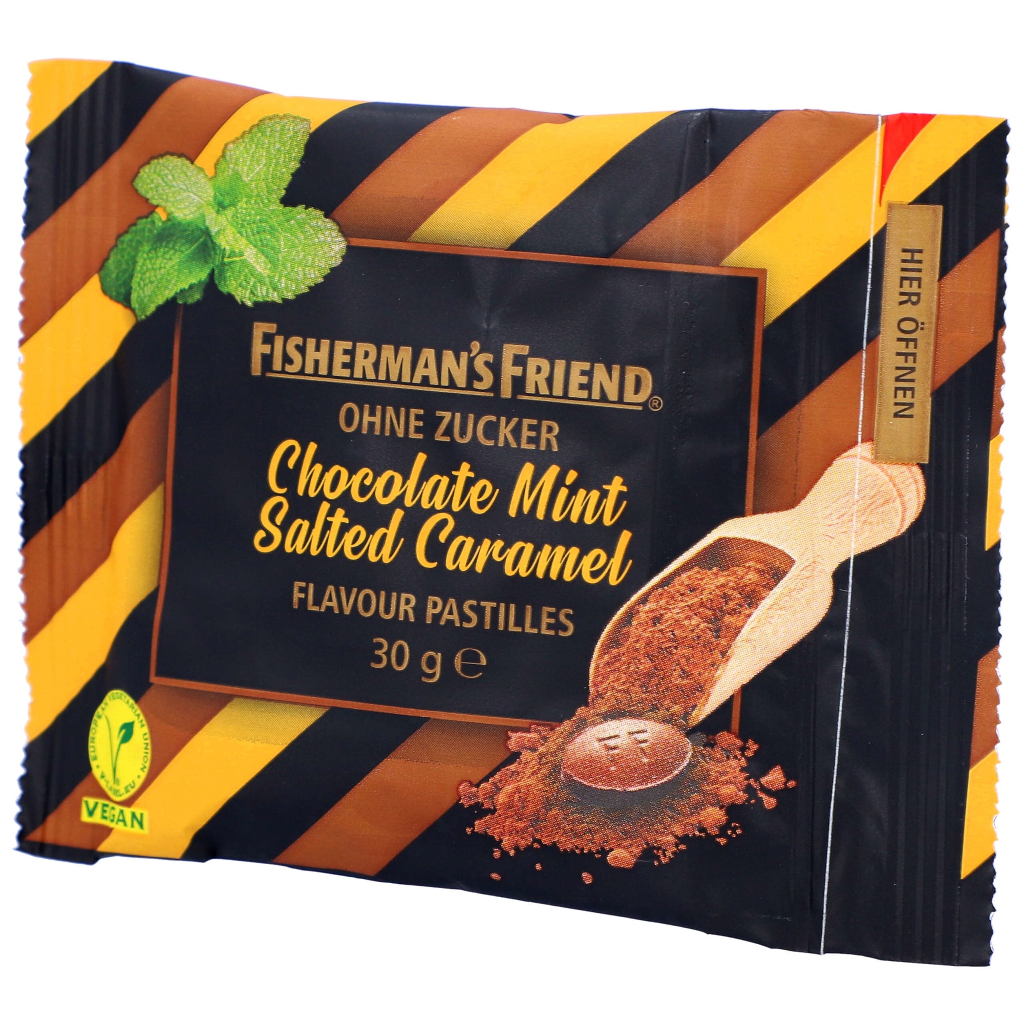 Bomboane Fisherman's Friend, menta si caramel sarat, fara zahar, 30g ...