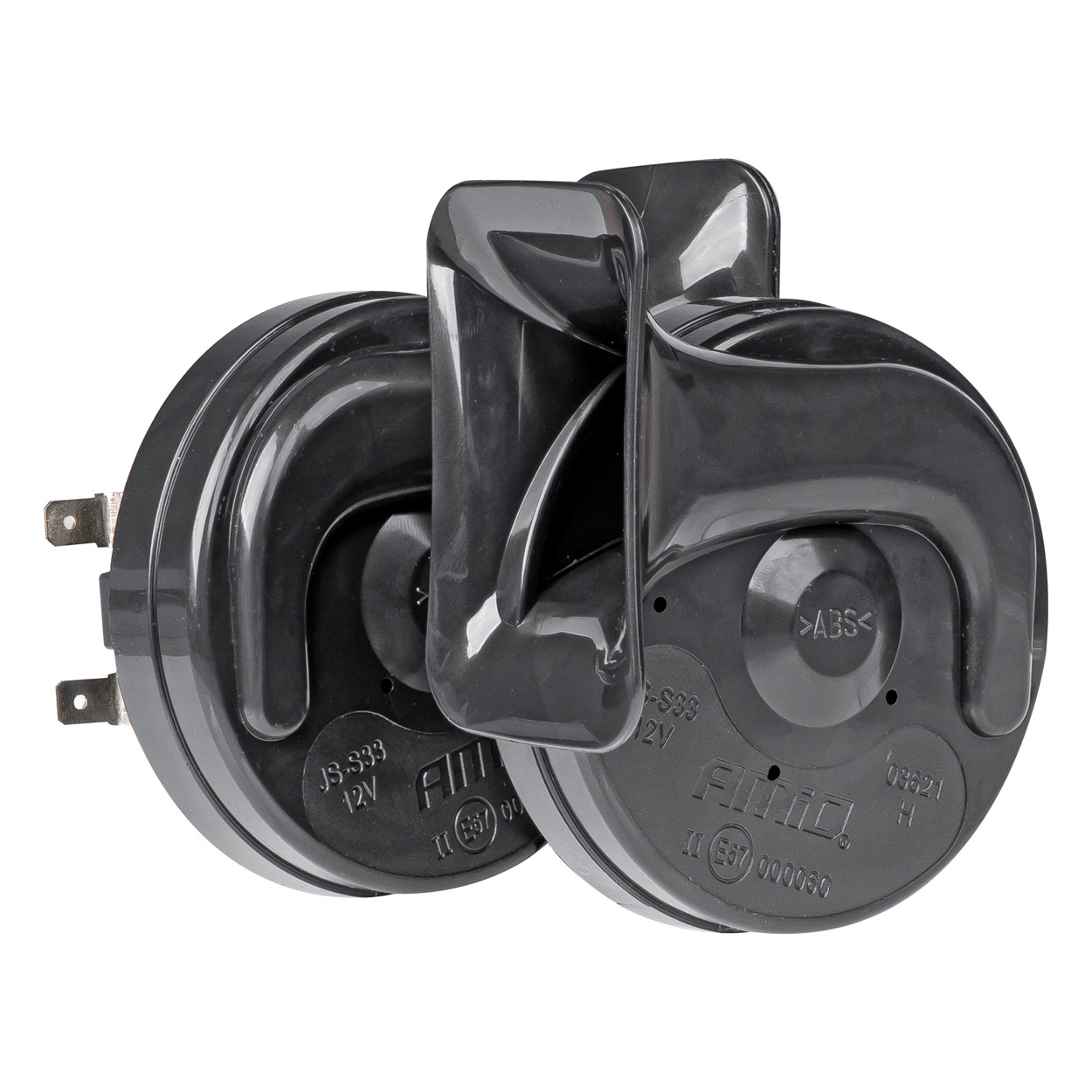 Claxon auto universal negru 12V, doua tonuri - eMAG.ro