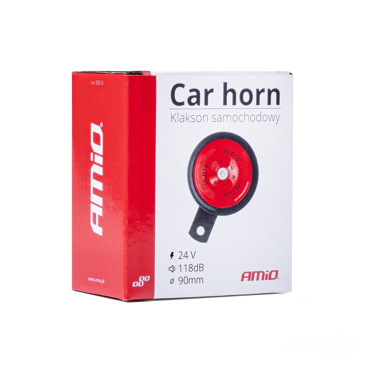 Claxon auto universal 24V, 90mm, rosu - eMAG.ro