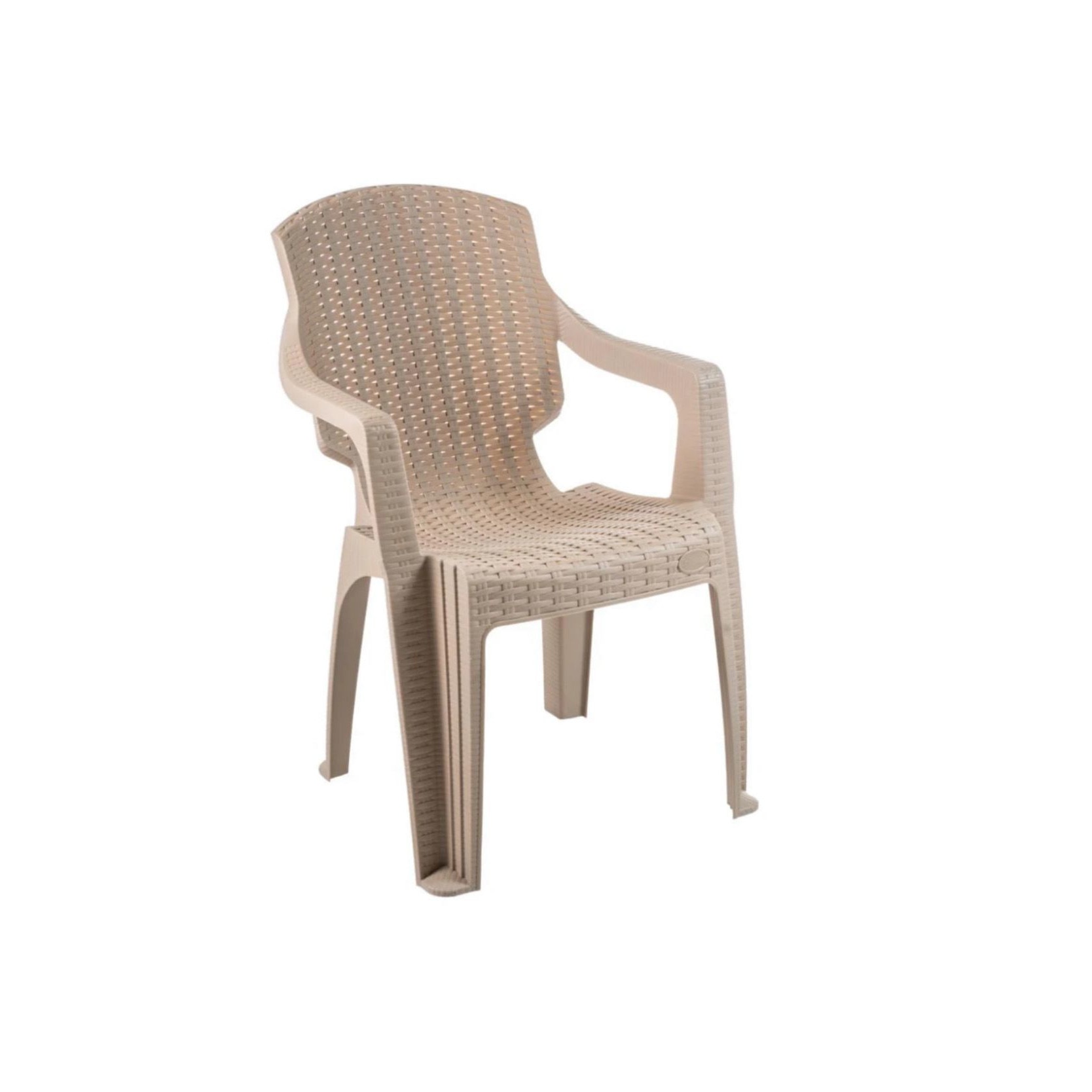 Scaun de gradina, terasa, Infinity, model impletitura ratan, crem - eMAG.ro