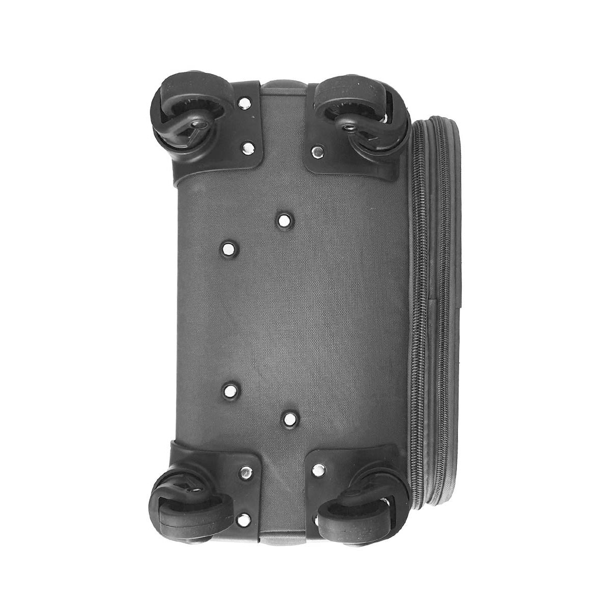 Troler de calatorie, din textil, patru roti, 32x48x71 cm, gri - eMAG.ro