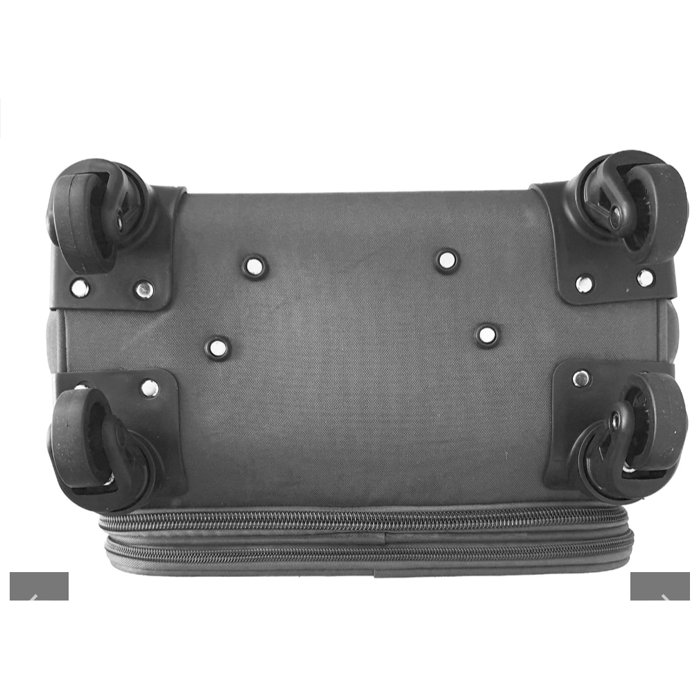 Troler de calatorie, din textil, patru roti, 32x48x71 cm, gri - eMAG.ro