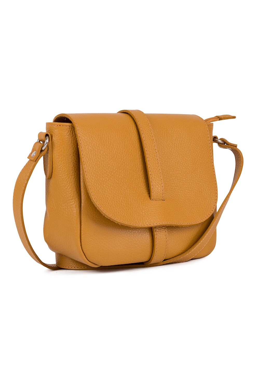 Lia Biassoni, Geanta crossbody de piele cu aspect marmorat, Galben ...