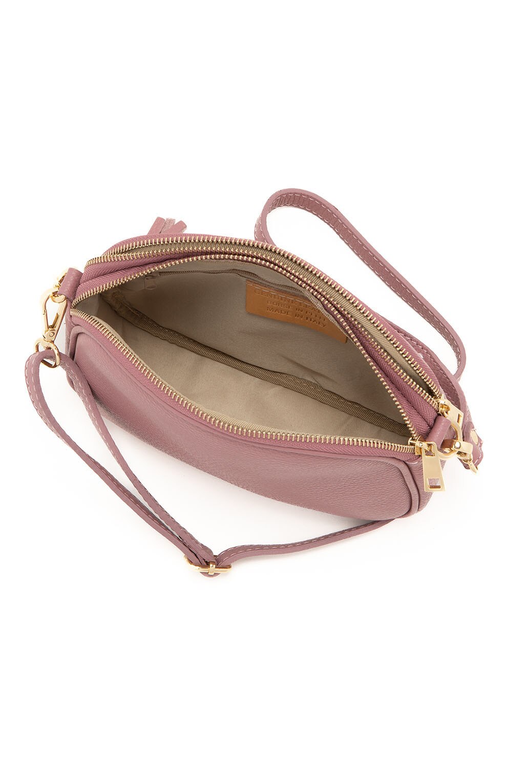Lia Biassoni, Geanta crossbody de piele cu canaf si aspect marmorat ...