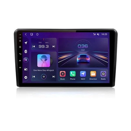 Mp5 Player, за Audi A3, V1 Plus, 6GB, 128GB, 2Din, Wifi, 4x60, Черен ...