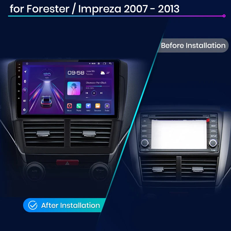 Mp5 Player, за Impreza, V1 Pro C, 2GB, 32GB, 4 Core, 2Din, Wifi, 4x60 ...