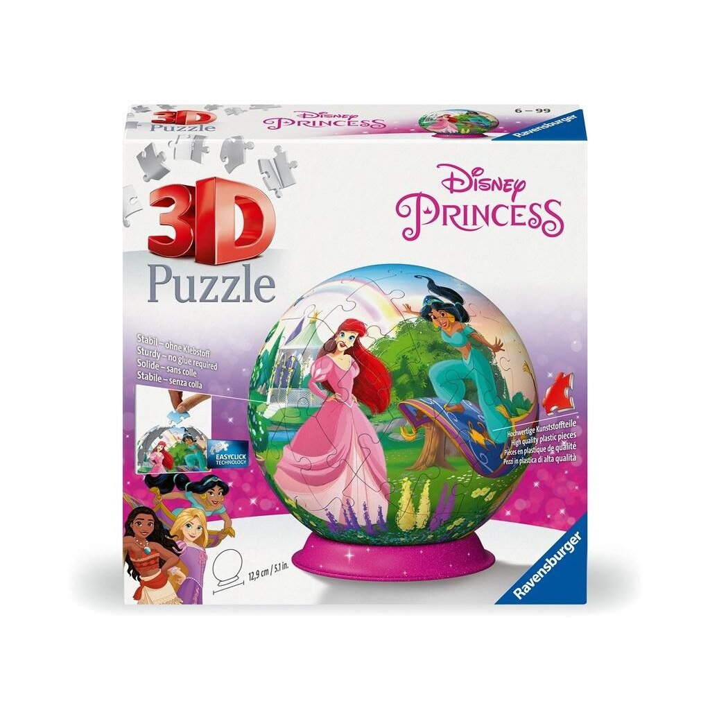 Puzzle 3D, Ravensburger, Printese Disney, 73 piese - eMAG.ro