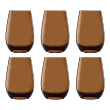 Set 6 de Pahare colorate ELEMENTS, Maro, 465 ml - eMAG.ro