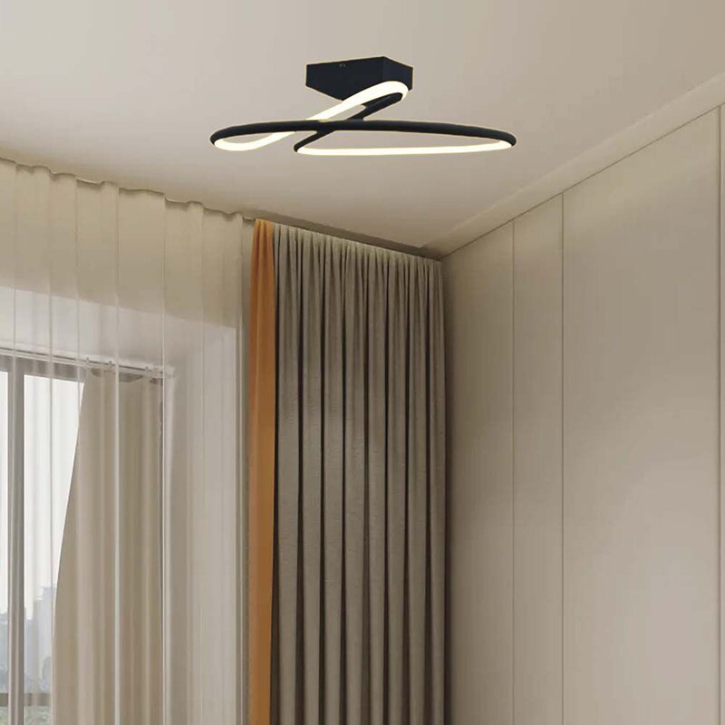 Plafoniera LED designer 20W, neagra, 4000K - eMAG.ro