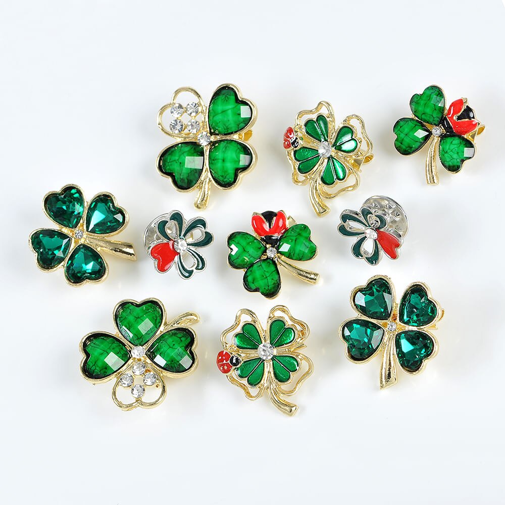 Set 10 brose martisor trifoi, Meli Melo Paris - eMAG.ro
