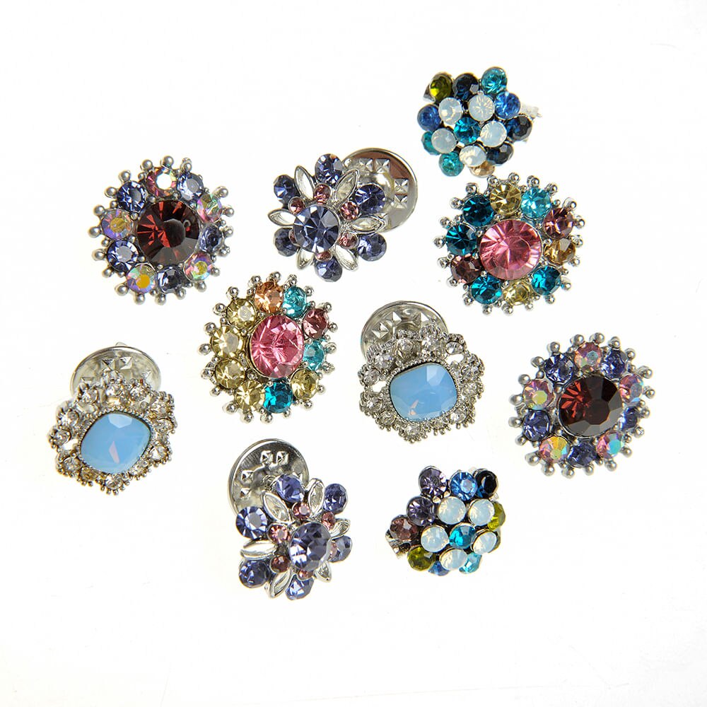 Set 10 brose martisor flori mici colorate, Meli Melo Paris - eMAG.ro