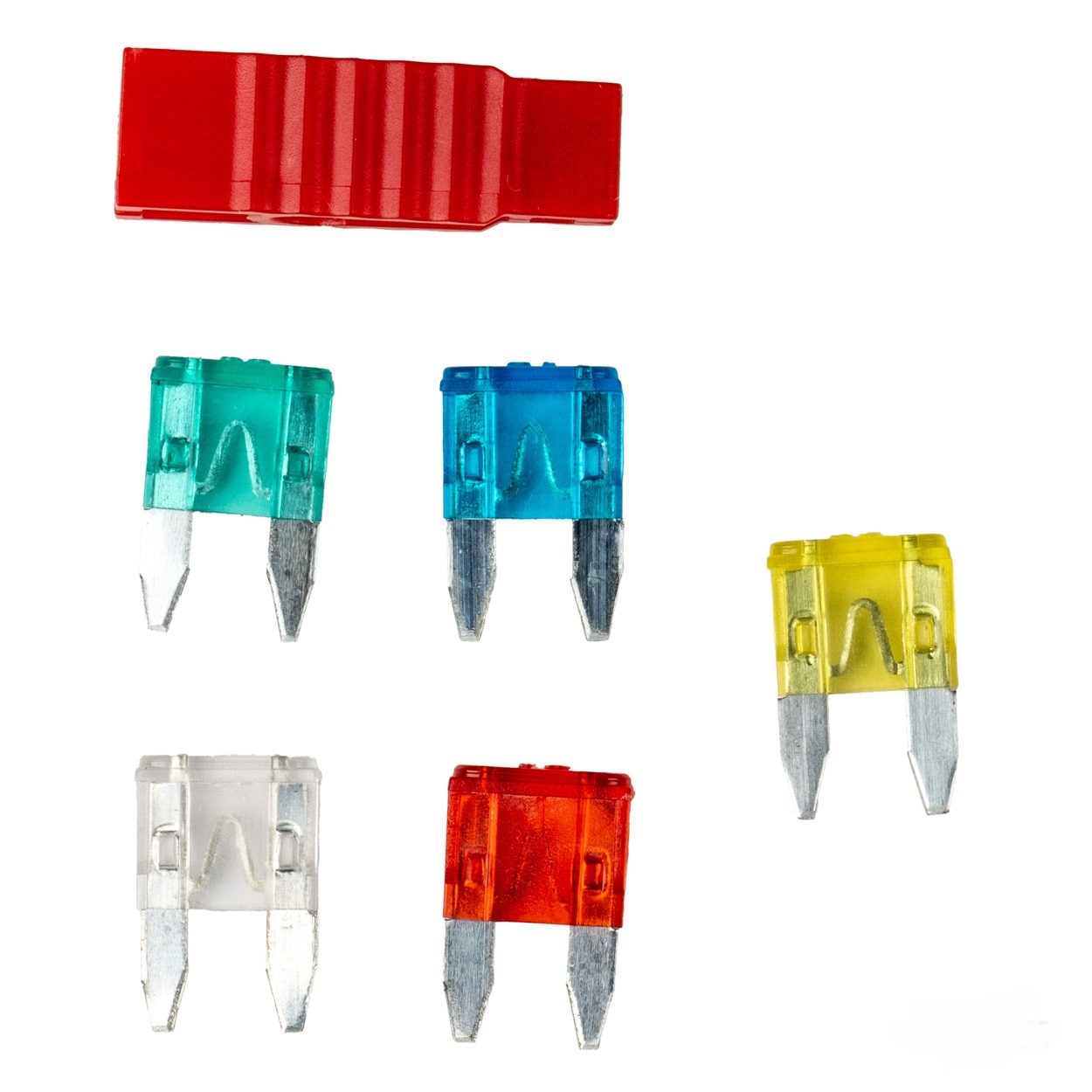 Set 5 sigurante auto mini, 10A, 15A, 20A, 25A, 30A, cu extractor inclus ...