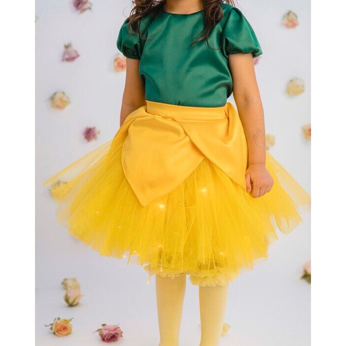 Set 4 piese pentru Rolul de Floare Galbena, Costum Lalea Galbena ...