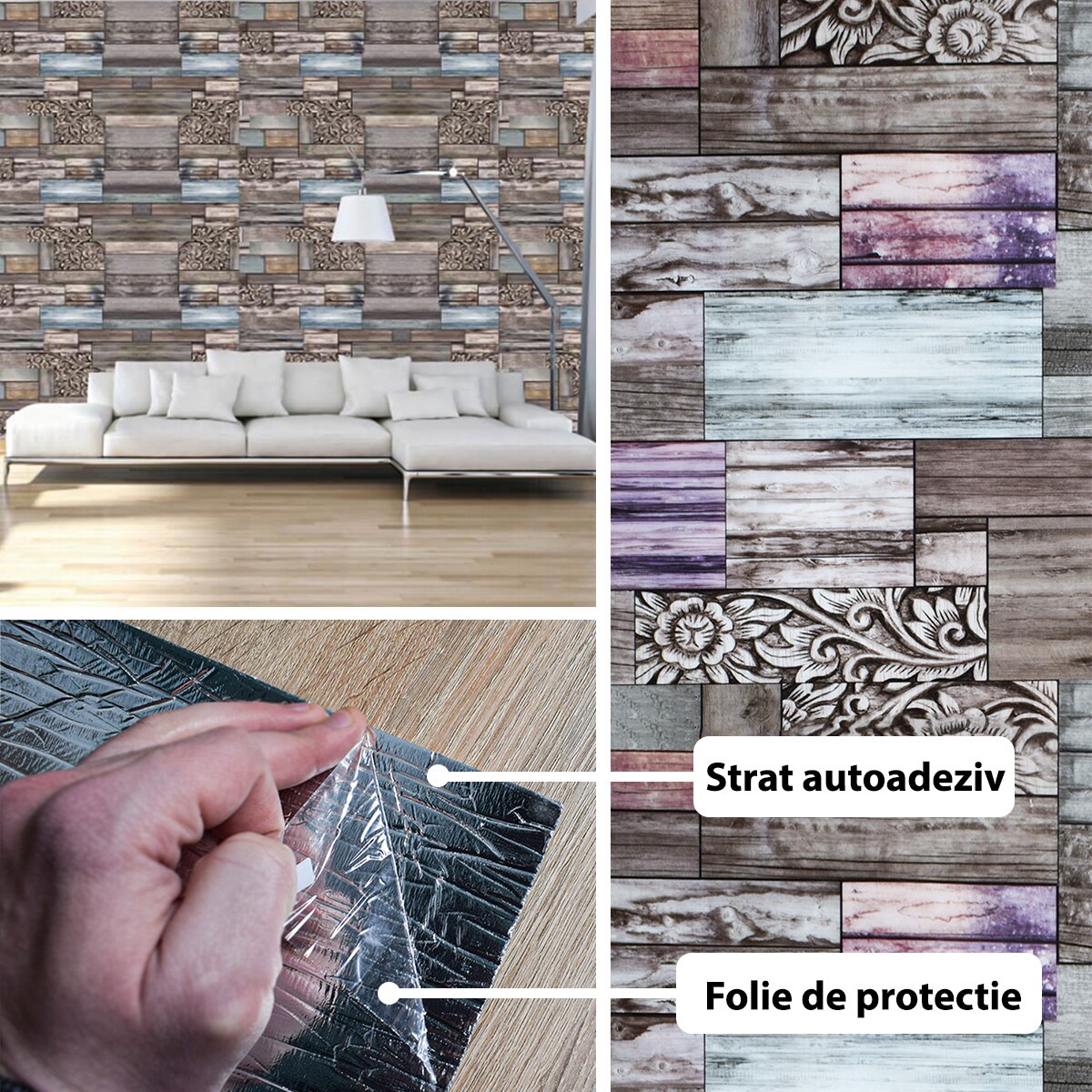 Самозалепваща панелна ролка, Naimeed D5685, модерен дизайн, дебелина 2 ...