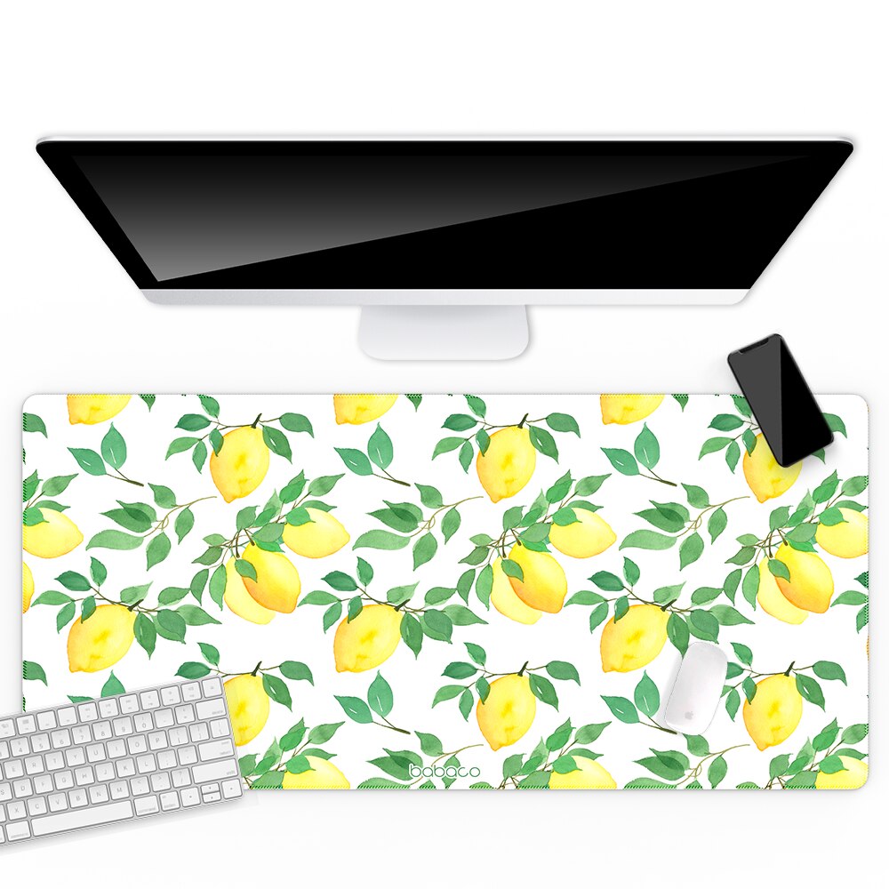 Mousepad, Babaco, Model- Fruits 002, 80x40cm, Alb - eMAG.ro