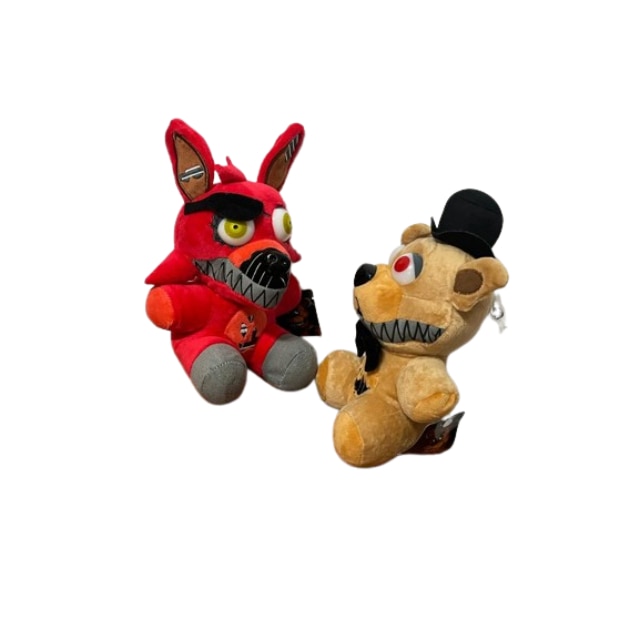 Set 2 figurine Freddy, faimosul joc Five nights at Freddy's, rosu si ...
