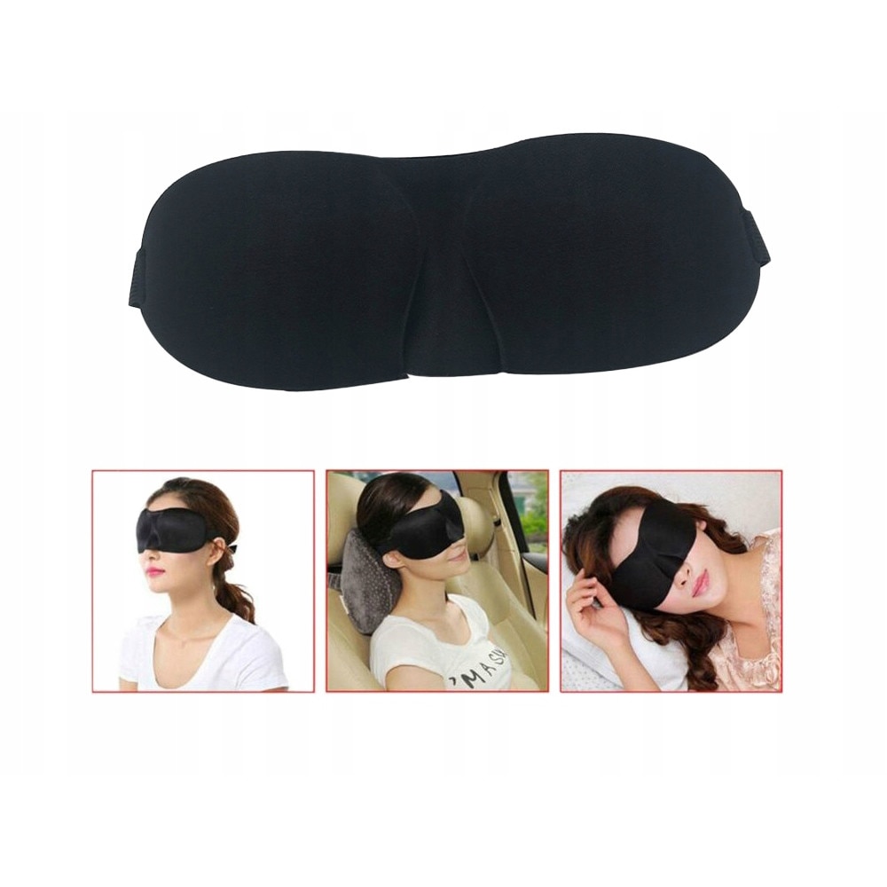 Masca pentru somn 3d, neagra, confort - eMAG.ro