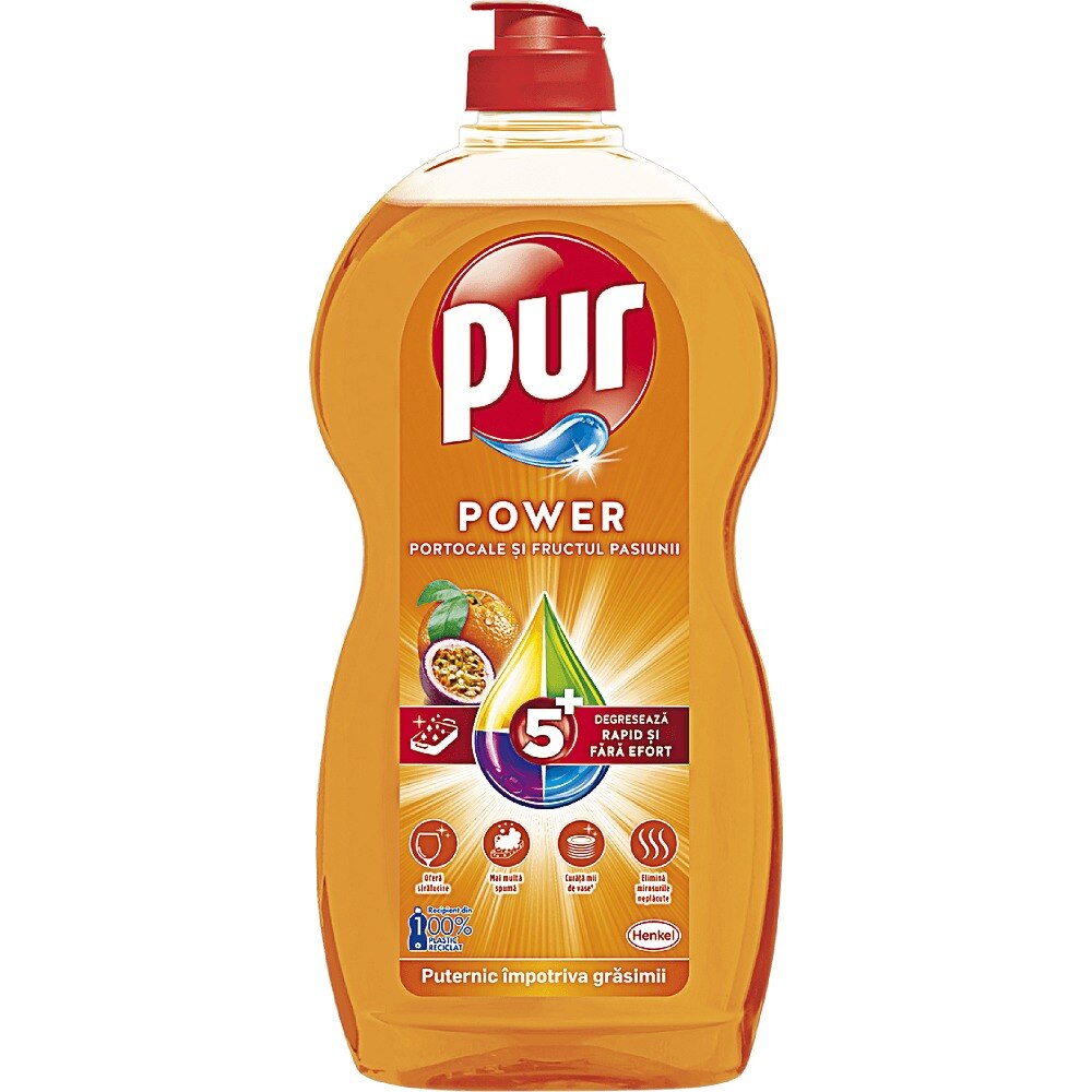 Detergent de vase Pur 1, 2 L -portocala - eMAG.ro