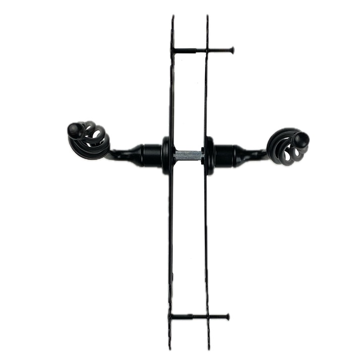 Maner pentru usa Forjat, in stil rustic tip spirala, Otel, 270 x 36 mm ...