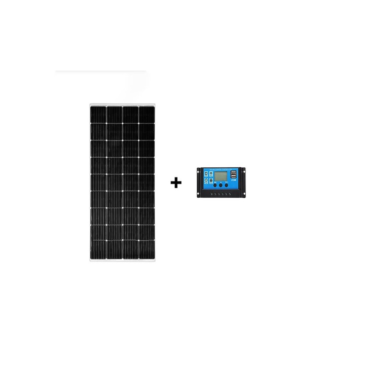 Kit solar fotovoltaic off grid Solid Volt, panou solar 100W si ...