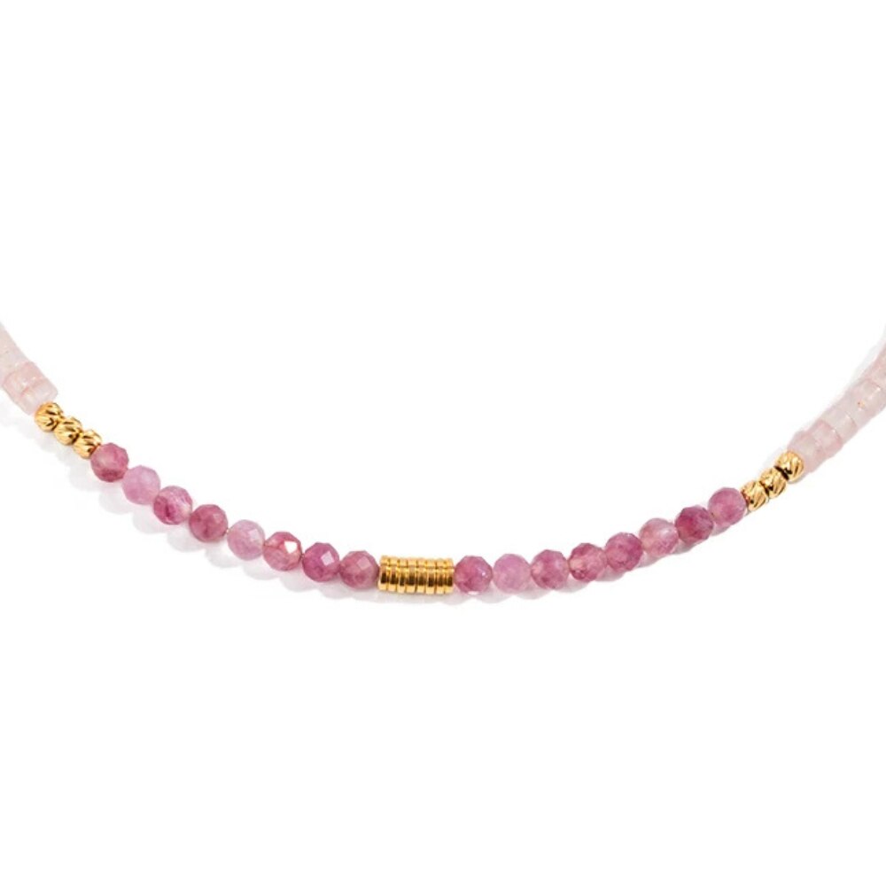 Colier pentru femei Fiarra®, otel inoxidabil placat cu aur de 18K, cu ...