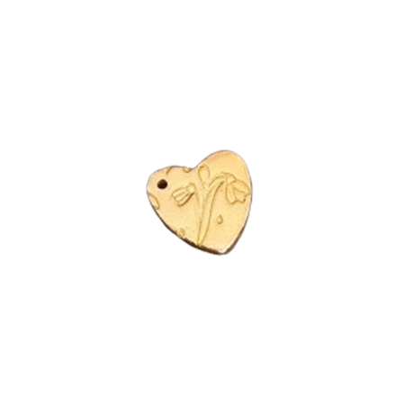 Martisor ghiocel forma inima, Zenini, bronz, 1 cm - eMAG.ro