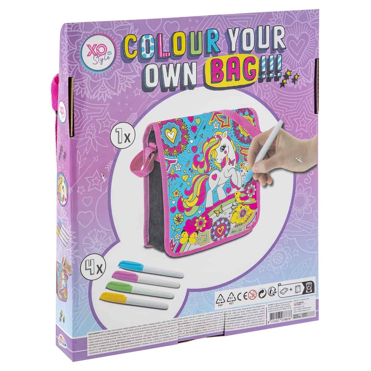 Чанта за деца, Grafix, Color Your Own Bag, персонализирана, 4 маркера ...