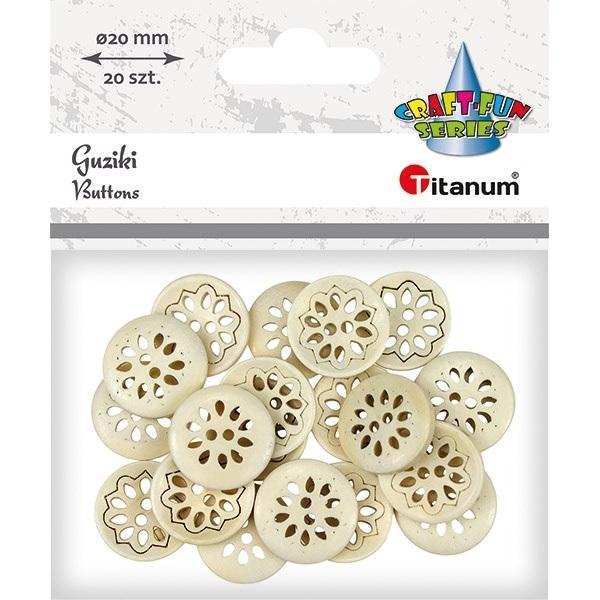 Set 20 nasturi, Titanum, Lemn, Bej - eMAG.ro
