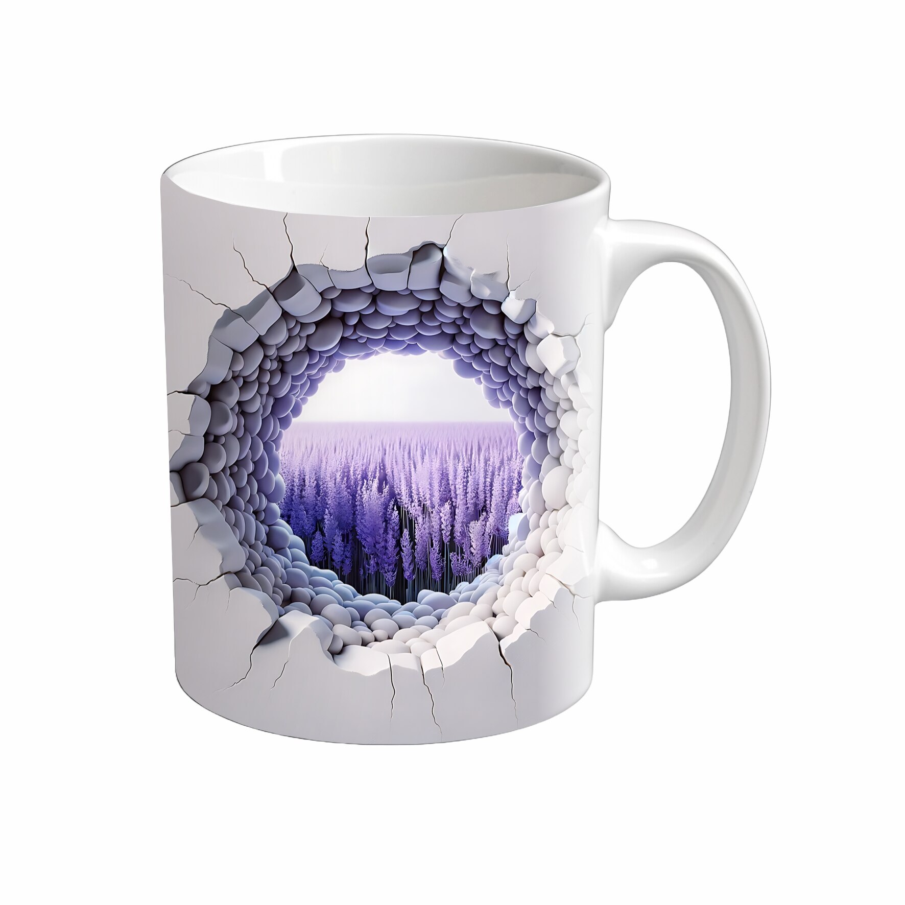 Cana Seasons, Inedit Print, CP89V2, Ceramica, Alb, 330 ml - eMAG.ro