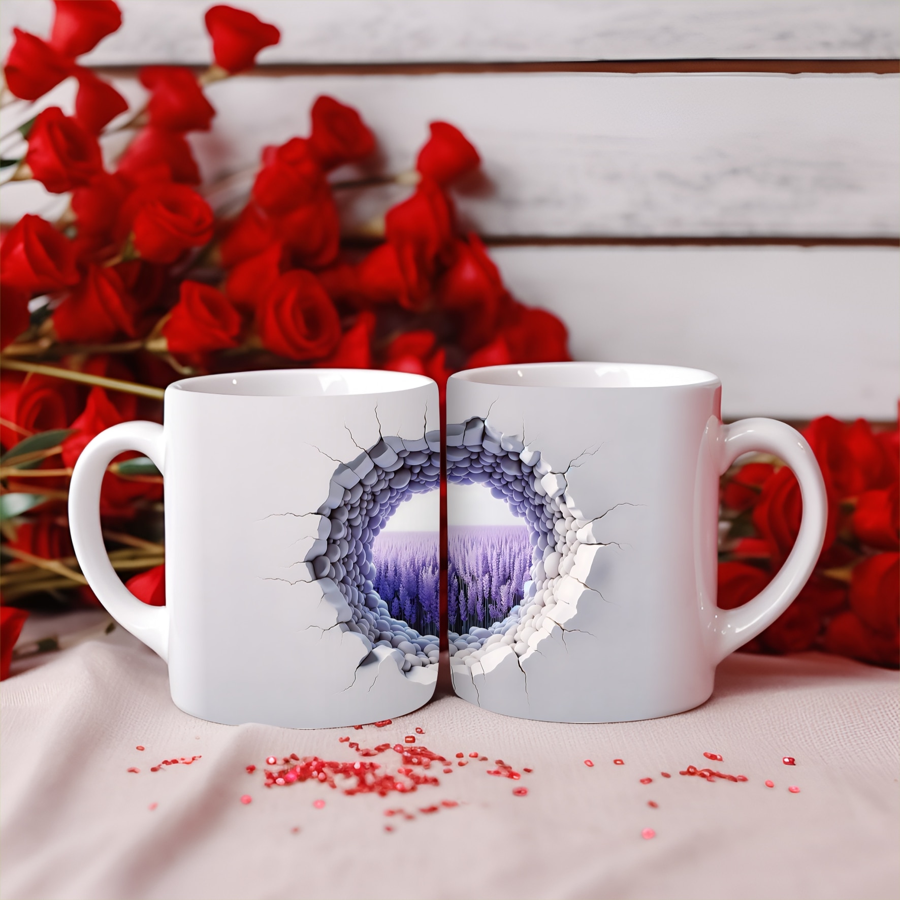 Cana Seasons, Inedit Print, CP89V2, Ceramica, Alb, 330 ml - eMAG.ro