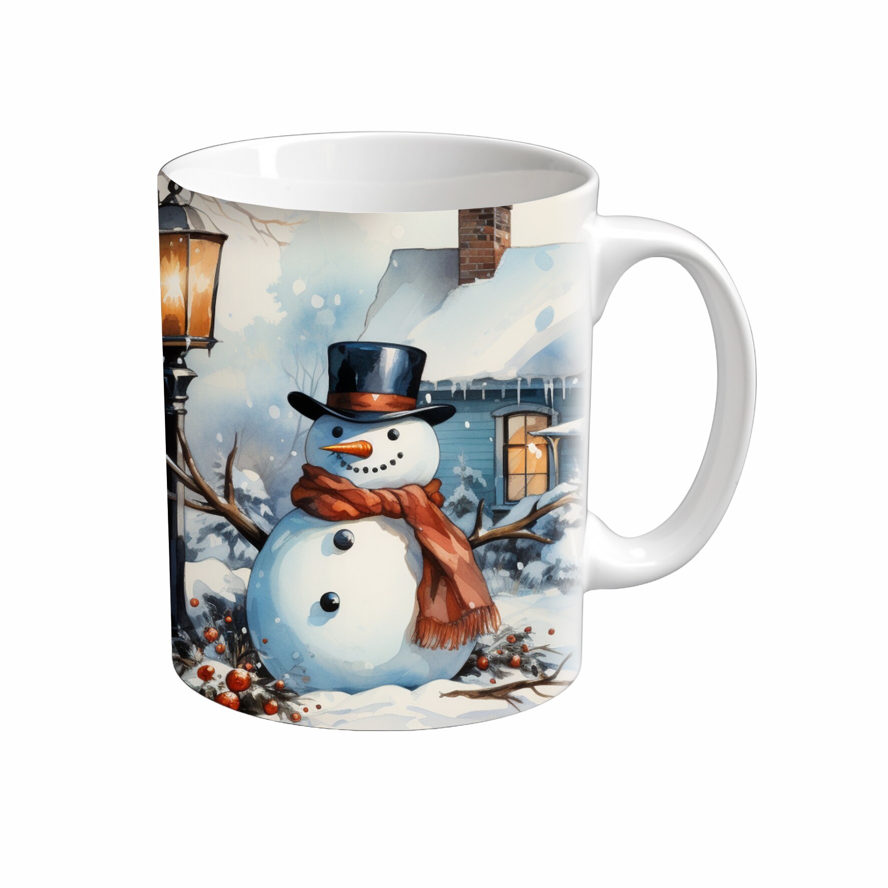 Cana Snow white, Inedit Print, CP87, Ceramica, Alb, 330 ml - eMAG.ro