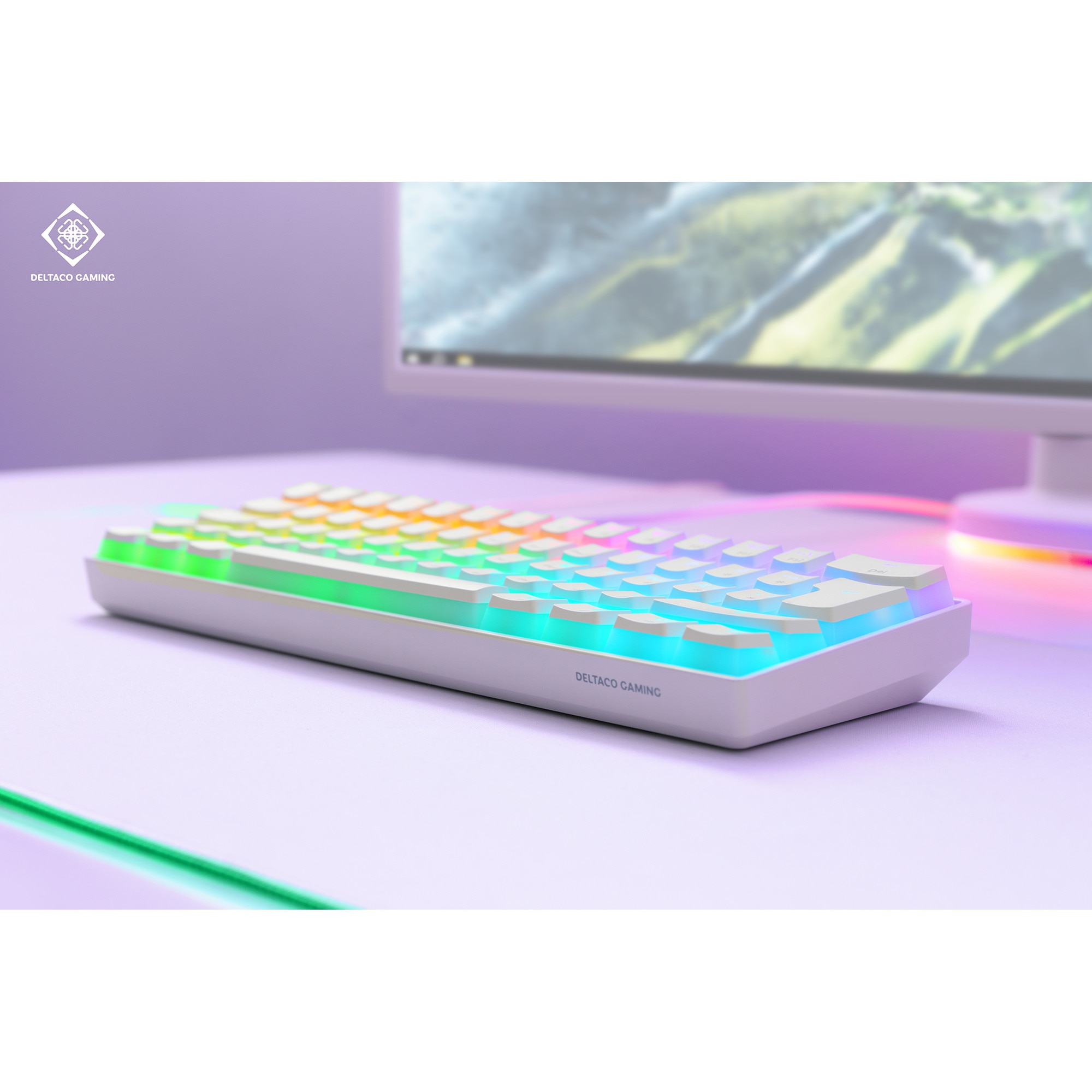 Tastatura gaming mecanica Deltaco Gaming WK90, 60%, 62 taste Double ...