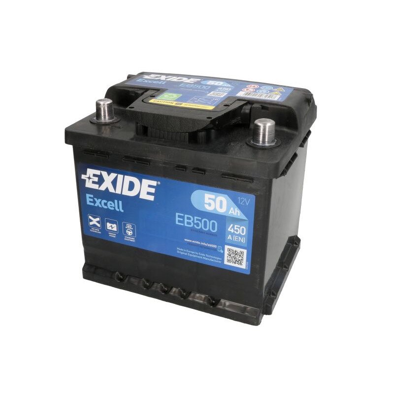 Акумулаторна батерия EXIDE 12V 50Ah/450A, 207x175x190 B13 - eMAG.bg