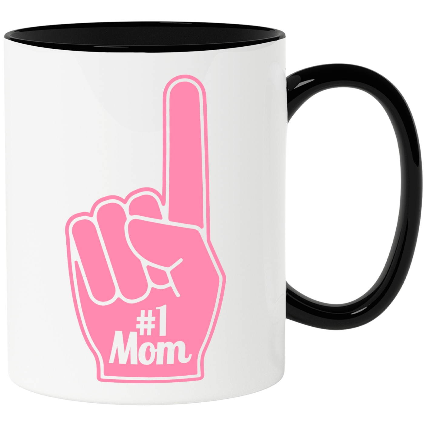 Чаша с розови ръкавици с английски текст Number One Mom, The Best Mom ...